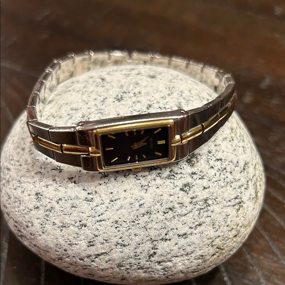 Seiko | Accessories | Seiko Silver And Gold Rectangular Watch | Poshmark